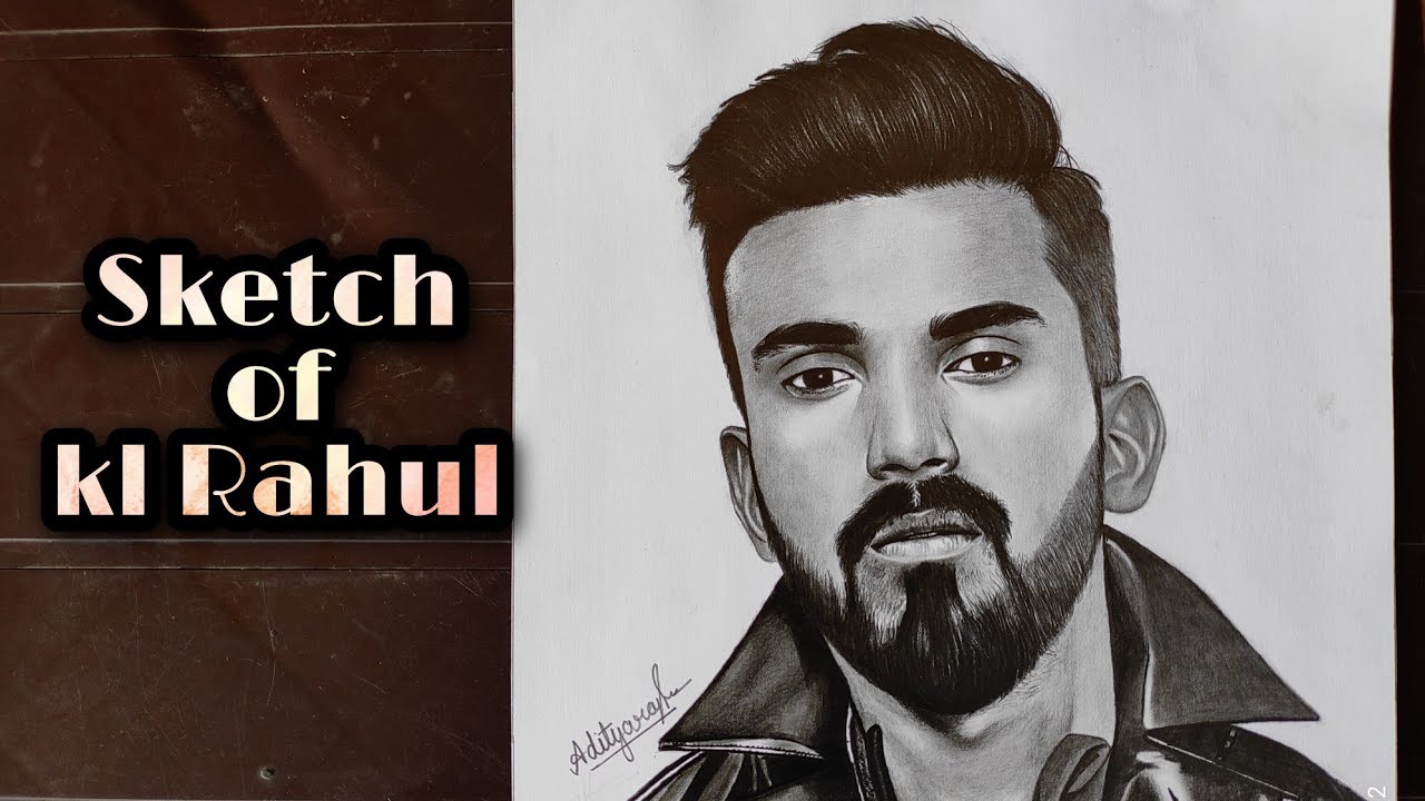 sketch of kl Rahul - YouTube