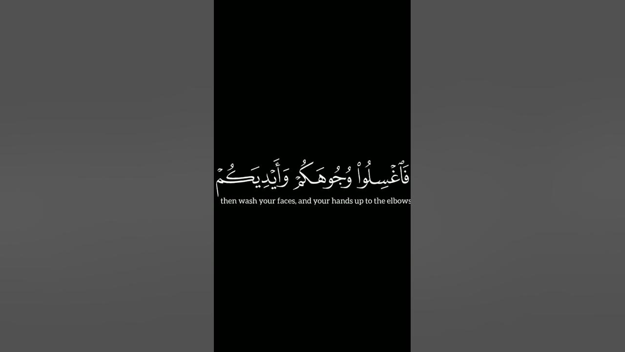 ياأيها الذين آمنوا إذا قمتم إلى الصلاة فاغسلوا وجوهكم وأيديكم Youtube