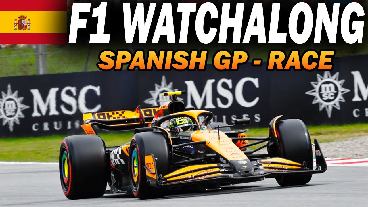 🔴 F1 Watchalong - SPANISH GP - RACE - with Commentary & Timings - YouTube