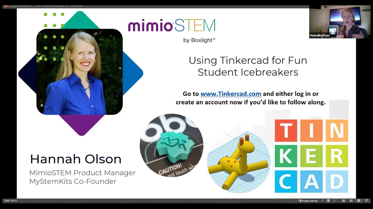 Using Tinkercad for Fun Student Icebreakers with Hannah - YouTube