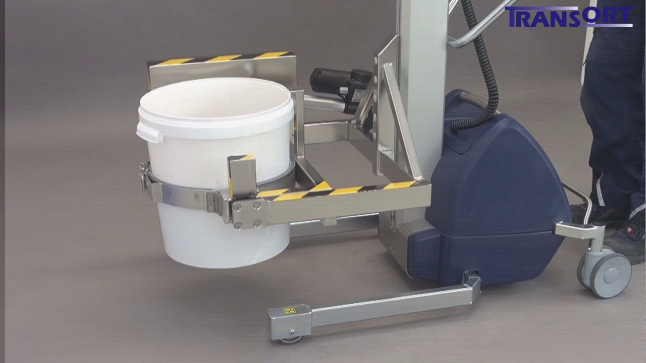 TransOrt MobilLift Pro 140 mit elektrischem Fasskipper - YouTube