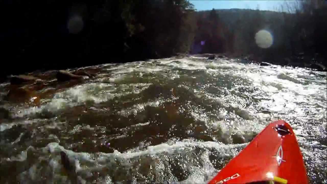 Kayaking Shade Creek, PA - 1.2' at Seanor Bridge - YouTube