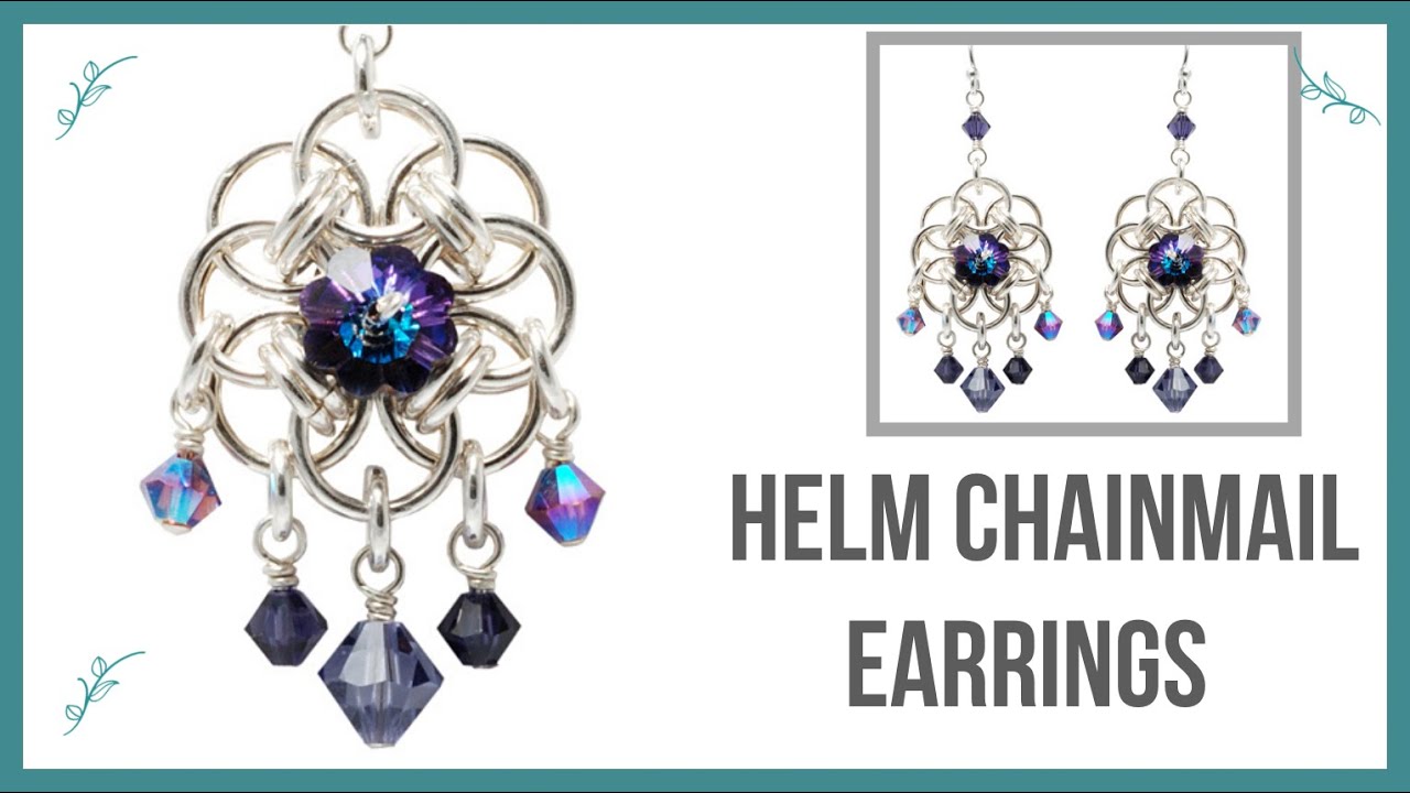 Helm Chainmail Earrings Tutorial - Beaducation.com - YouTube