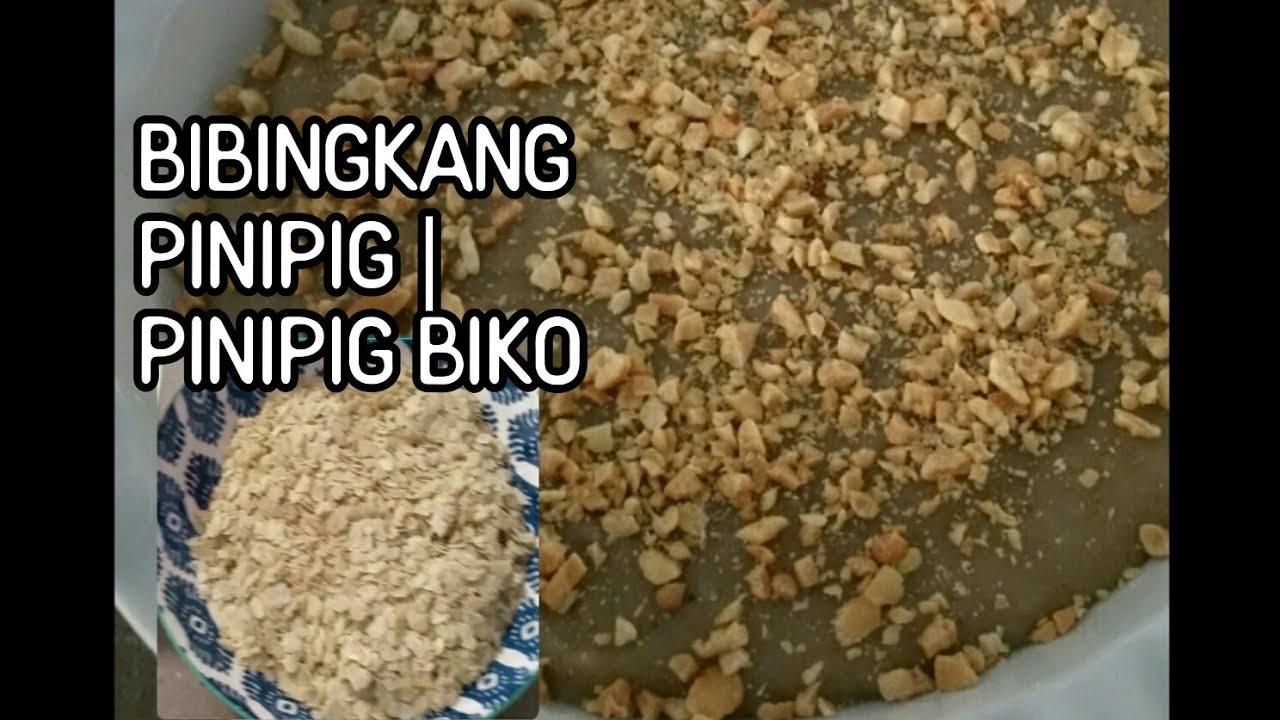 BIBINGKANG PINIPIG |Kalamay na Pinipig|Pinipig Biko - YouTube