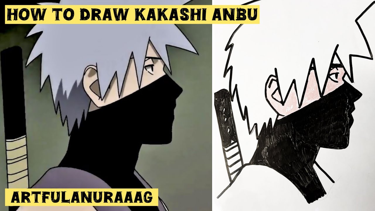HOW TO DRAW KAKASHI ANBU (Side View) | NARUTO | EASY KAKASHI DRAWING ...