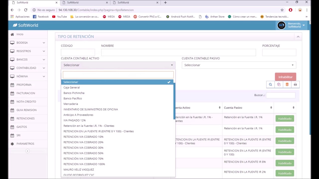 SoftWorld Contable - YouTube