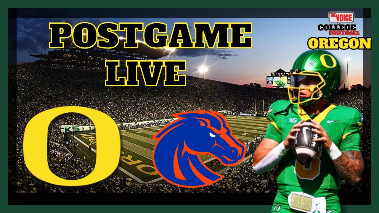 OREGON - Boise State Postgame LIVE - YouTube