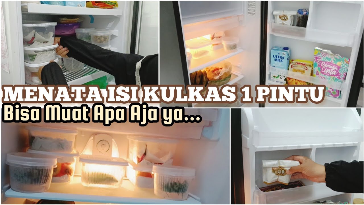 MENATA ISI KULKAS 1 PINTU || RESTOCK ISI KULKAS|| BEBERES DAPUR - YouTube