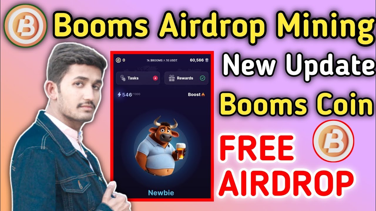 Booms Airdrop Mining App | Booms Coin New Update | Booms Free Airdrop ...