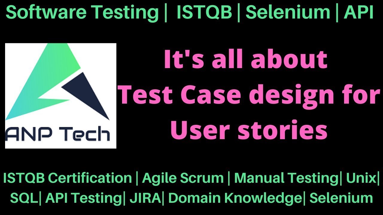 From User story to Test cases design- Agile - YouTube