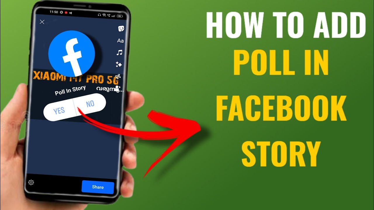 How To Add Poll In Facebook Story | English - YouTube