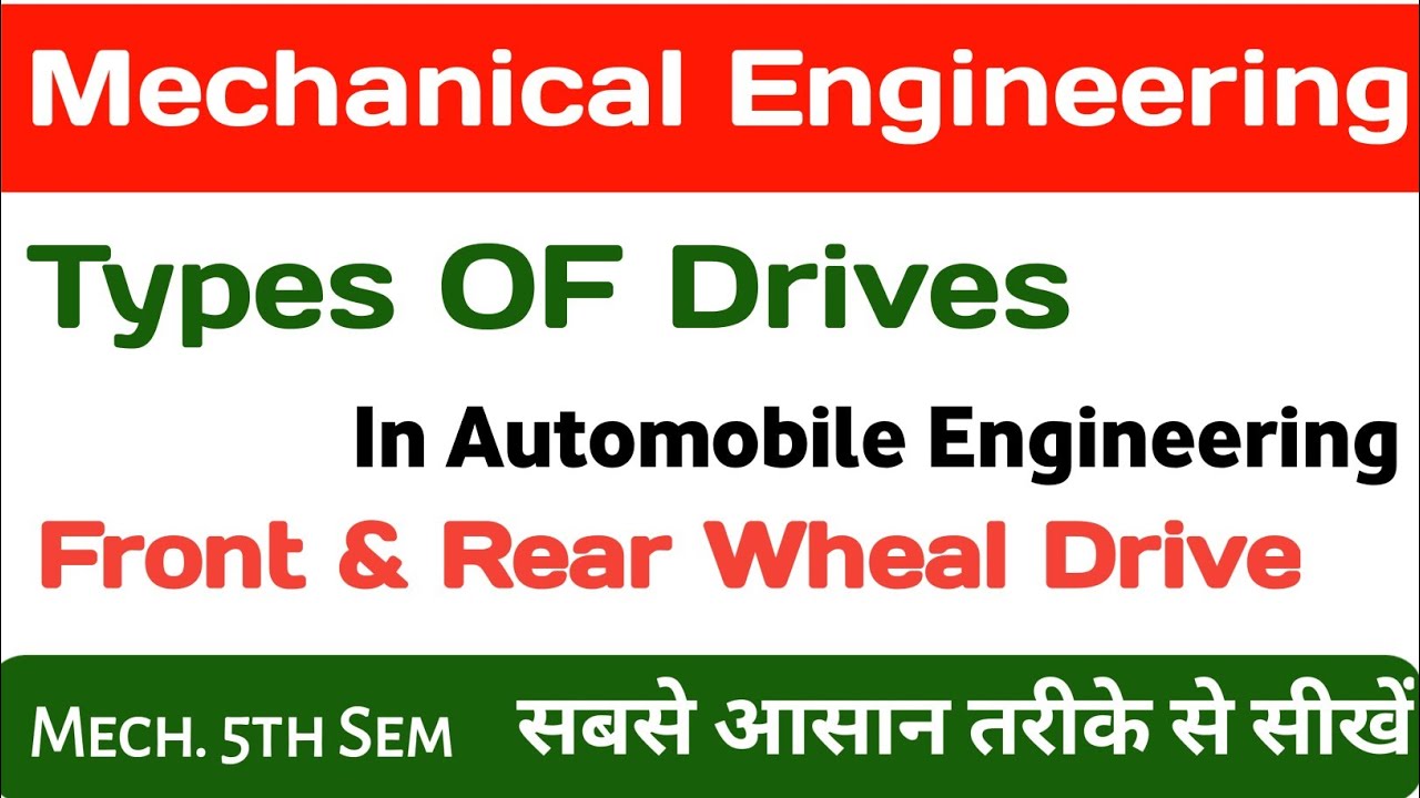 Introduction to Automobile Engineering | Front wheel drives | Rear ...