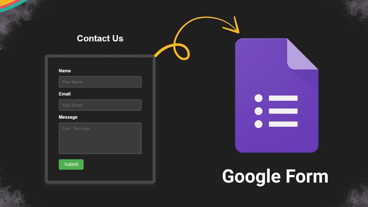 Send HTML Form Data to Google Forms | Store Form Data in Google Form ...