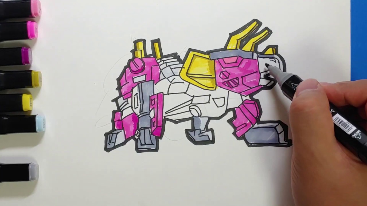 미니 특공대! 슈퍼 공룡파워! 루시의 트릭스 쉽게 그리는 방법 | How to draw Trix From Mini Force ...