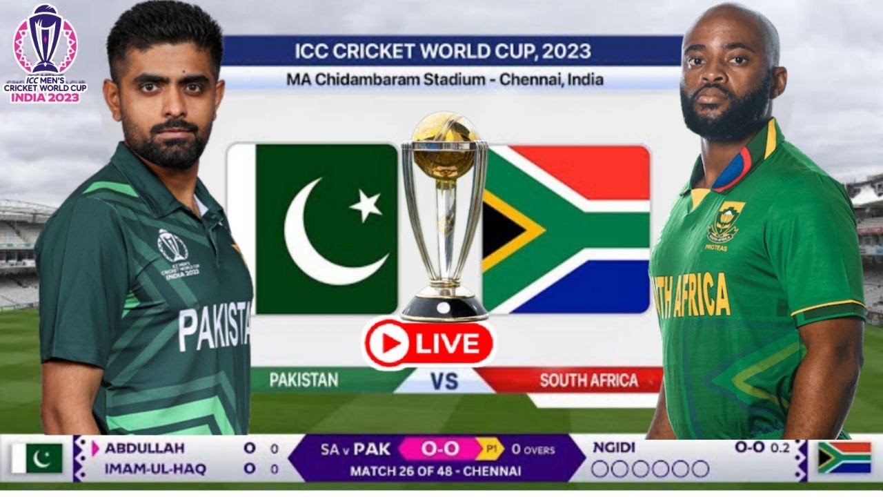 Live: Pakistan Vs South Africa – Match 26 | PAK Vs SA Live | ICC Men's ...