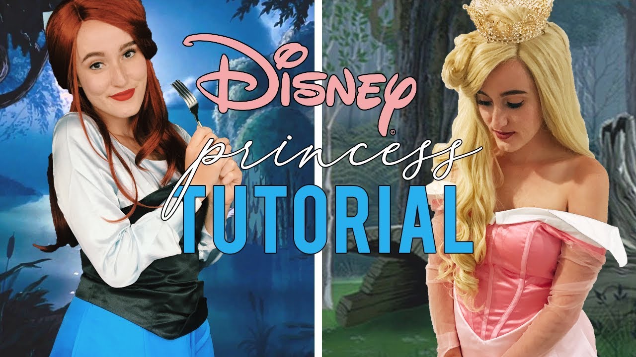 Ariel & Aurora Disney Princess Tutorial | Makeup, Hair, & Costume - YouTube