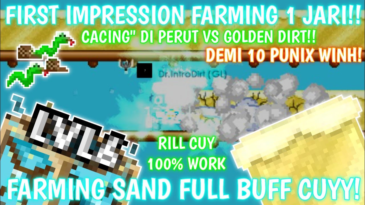 Uji Farming Sand 1 Jari Pakai Ances Blue Level 6! | Growtopia Indonesia ...