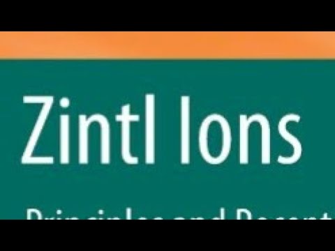 Zintl Ions || Organometallic Chemistry || Cluster Compounds - YouTube