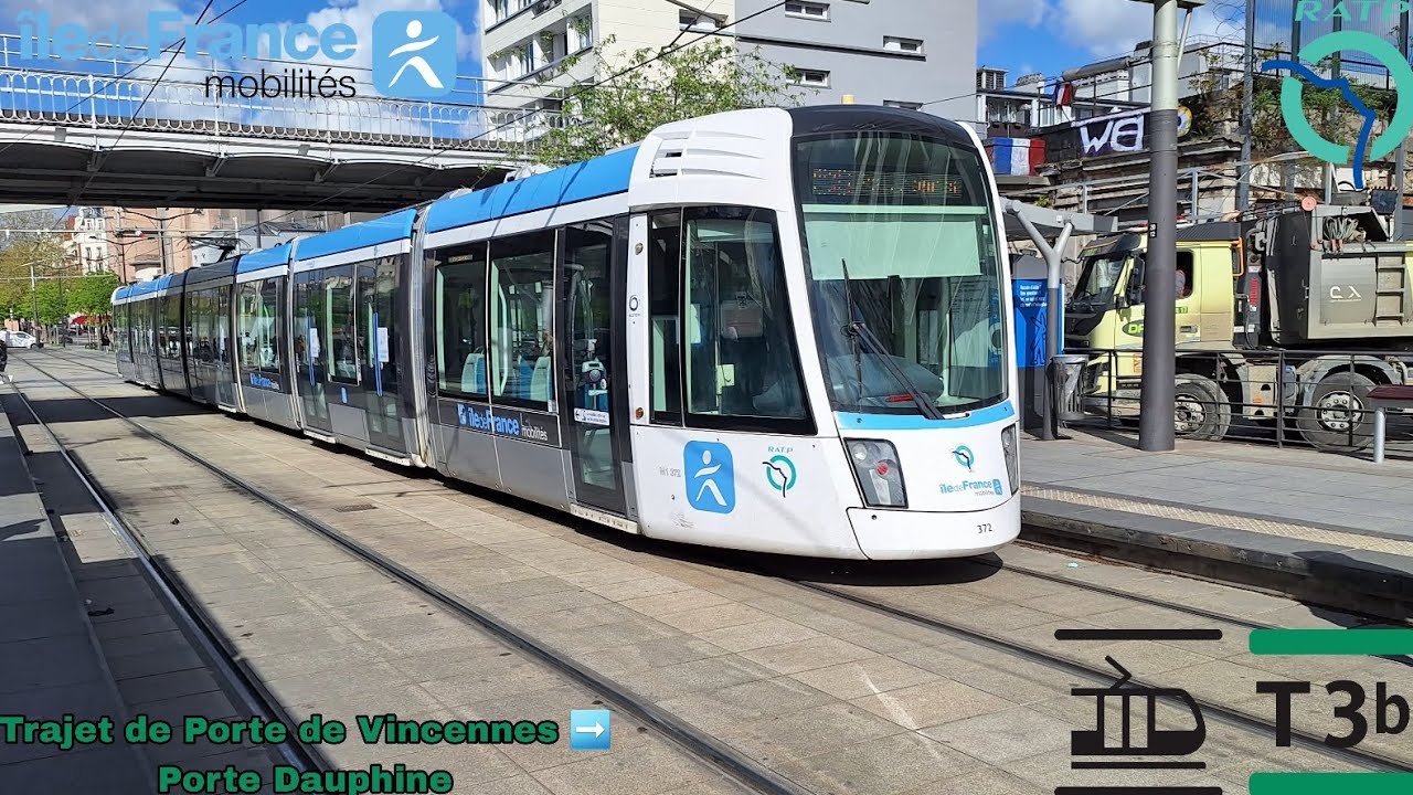 🚊Tramway T3b (RATP) : Trajet à bord d'un TW03 Citadis 402 IDFM N⁰372 # ...
