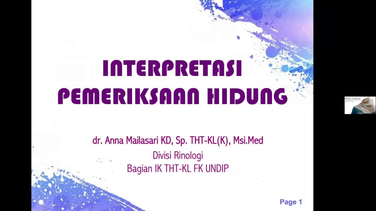 Kuis Rinologi Koass THT-KL FK UNDIP Part 1 - YouTube