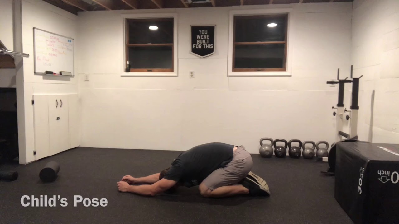 Child’s Pose and Prone Press Up - YouTube