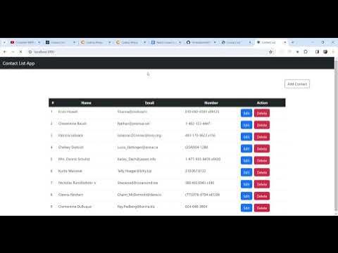 React contact list Coding Ninja - YouTube