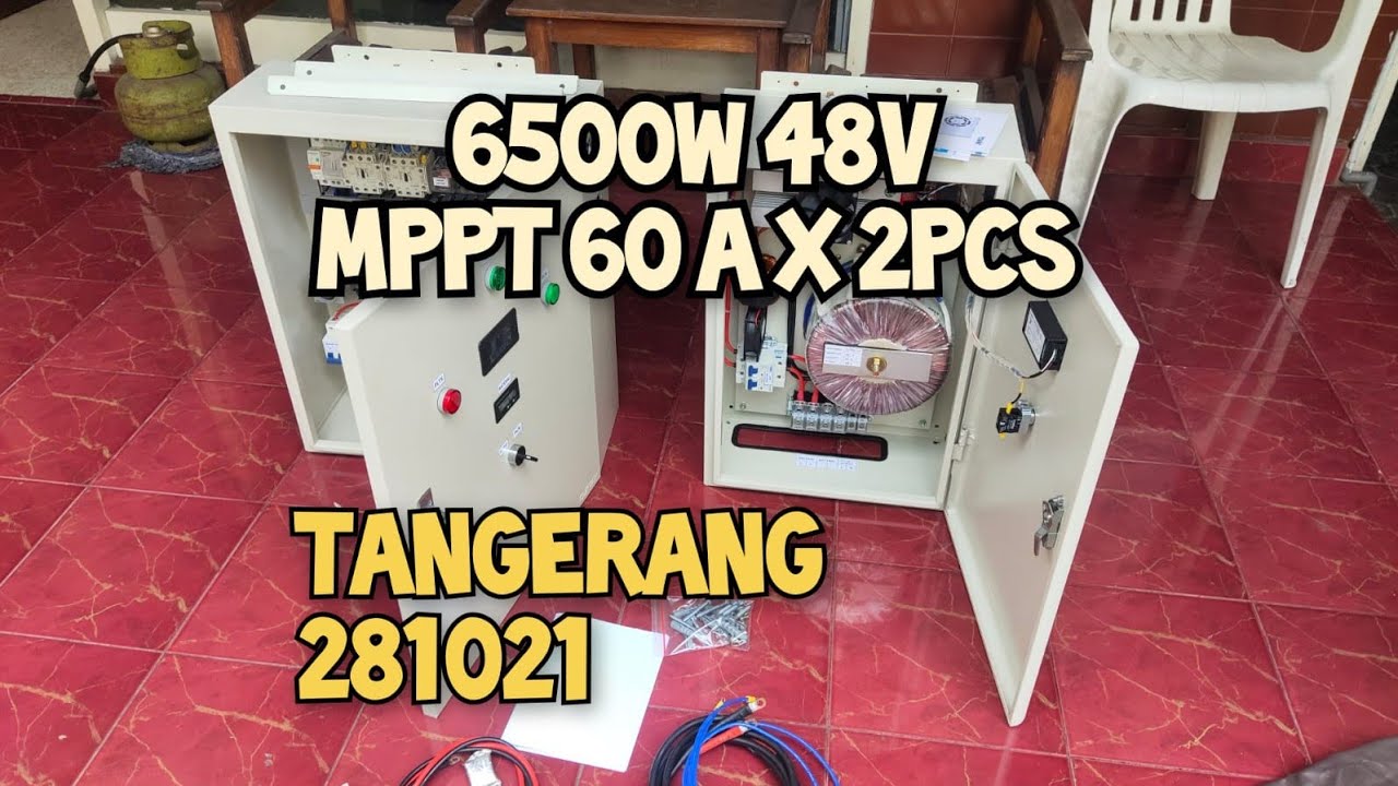 Box panel PLTS 6500w mppt 60A x 2 - YouTube