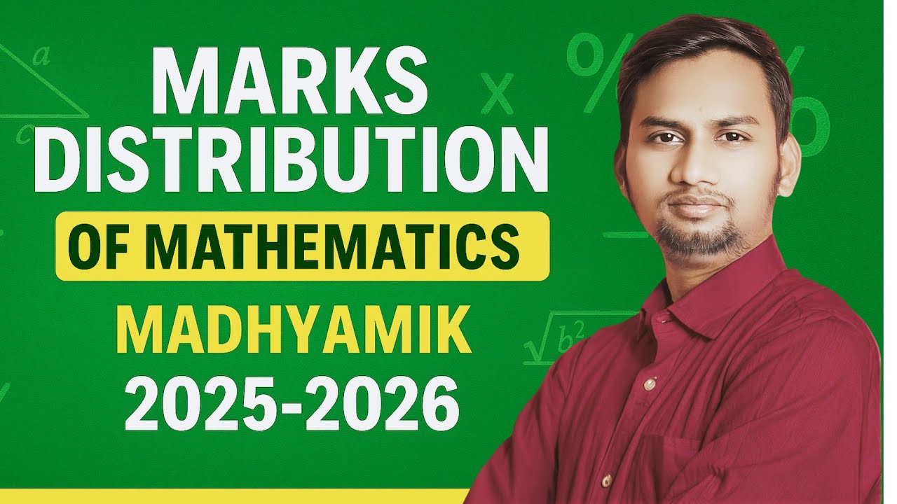 Madhyamik 2026 Maths new syllabus and Marks distribution | class 10 ...