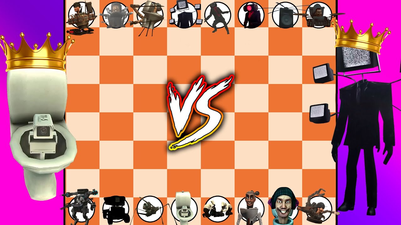 Skibidi Toilet Tournament On Chess Board | Titan Projectorman ...