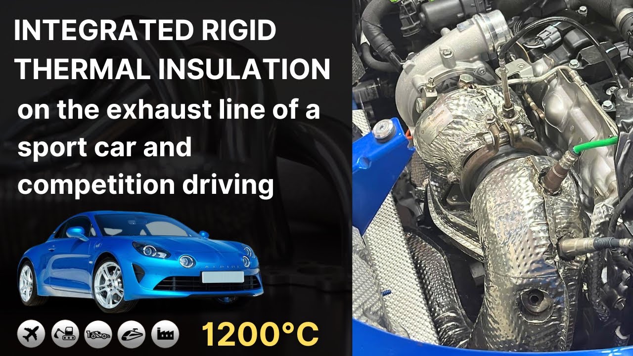 Integrated rigid thermal insulation on the exhaust line of a sport car ...