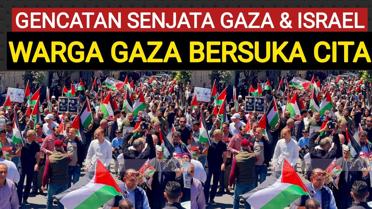 TERJADI GENCATAN SENJATA GAZA DAN ISRAEL, SUKA CITA WARGA GAZA - YouTube
