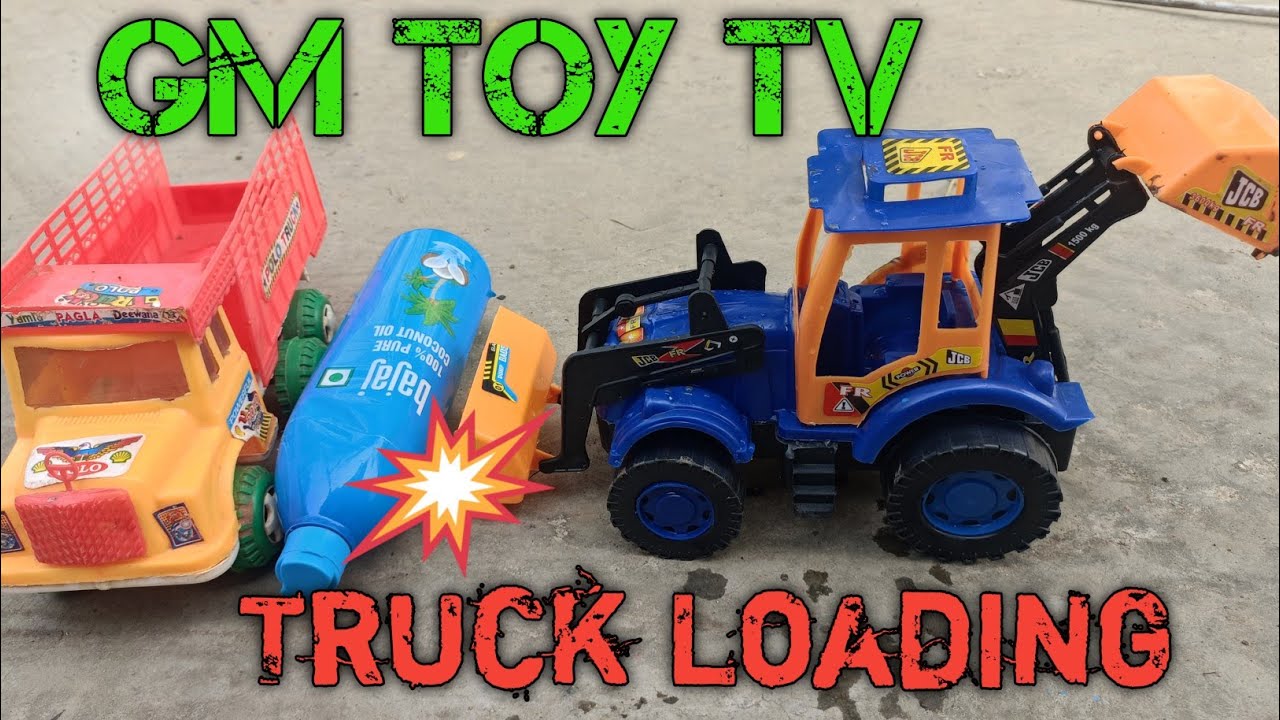 Dipper Tripper Truck Accident Pulling out JCB 3DX, Loading Tanker Toy ...