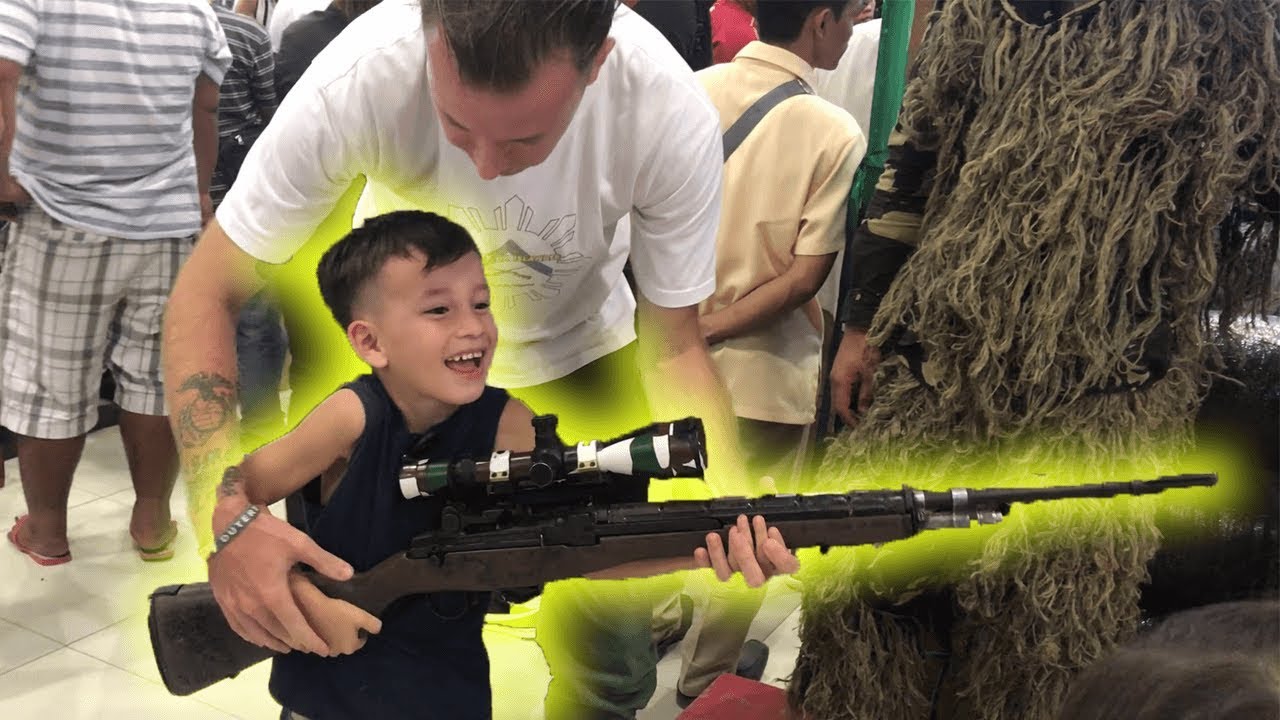 5 YEAR OLDS FIRST SNIPER RIFLE | PHILLIPPINES | - YouTube
