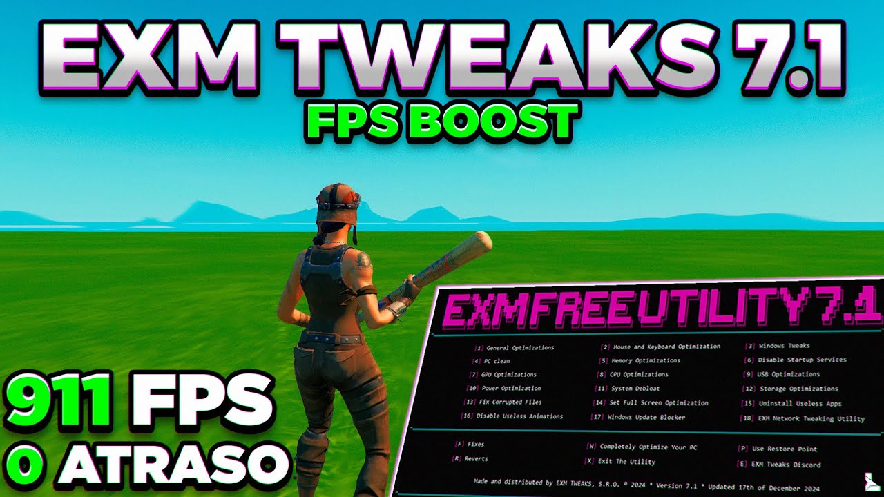 A MELHOR FERRAMENTA PARA OTIMIZAR WINDOWS E AUMENTAR O FPS EM JOGOS - EXM TWEAKS 7.1 - YouTube