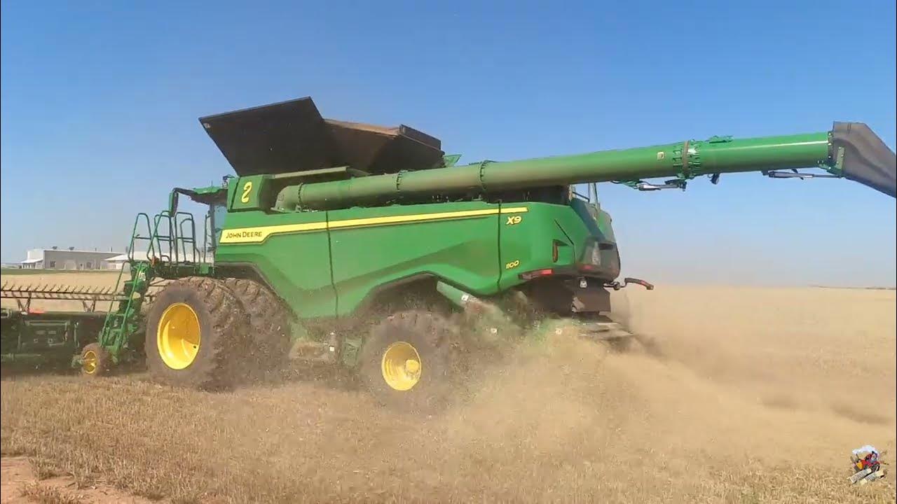 Oklahoma Wheat Harvest 2022 with TWO John. Deere X9 Combines - YouTube