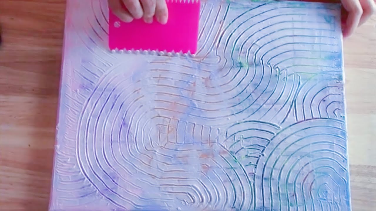 Textured Abstract painting/3D Art/Repaint old painting/ tutorial/Easy ...