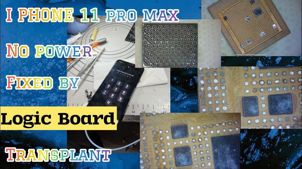 i PHONE 11 PRO MAX. DEAD MOTHERBOARD AND A13 BIONIC CPU REPAIR DONE ...