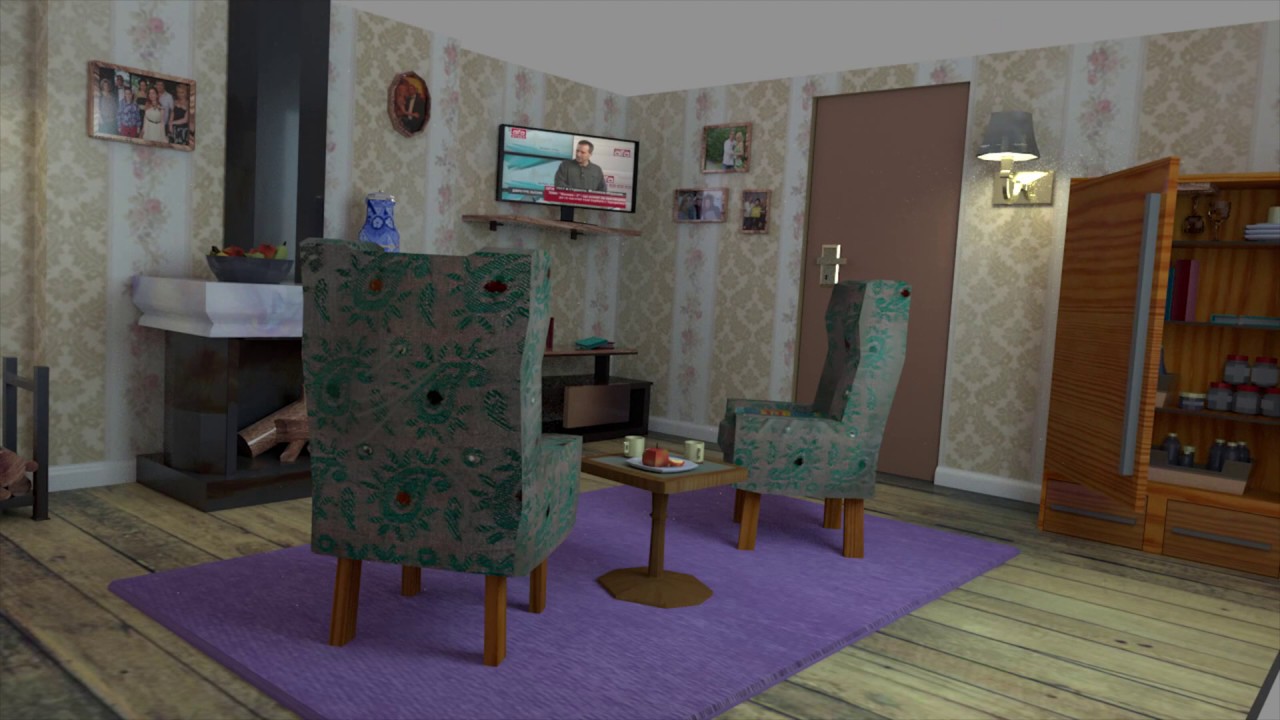Low Poly 3D Room Turnaround - YouTube