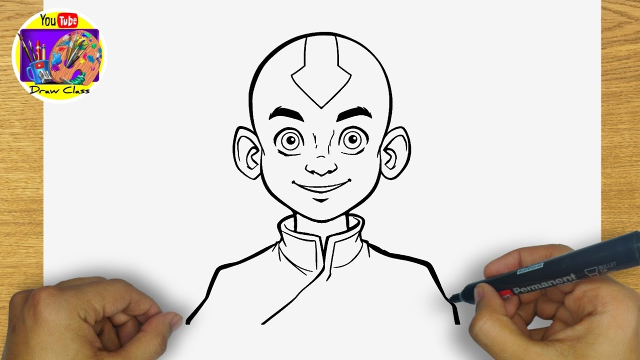 HOW TO DRAW AANG | AVATAR THE LAST AIRBENDER | STEP BY STEP - YouTube