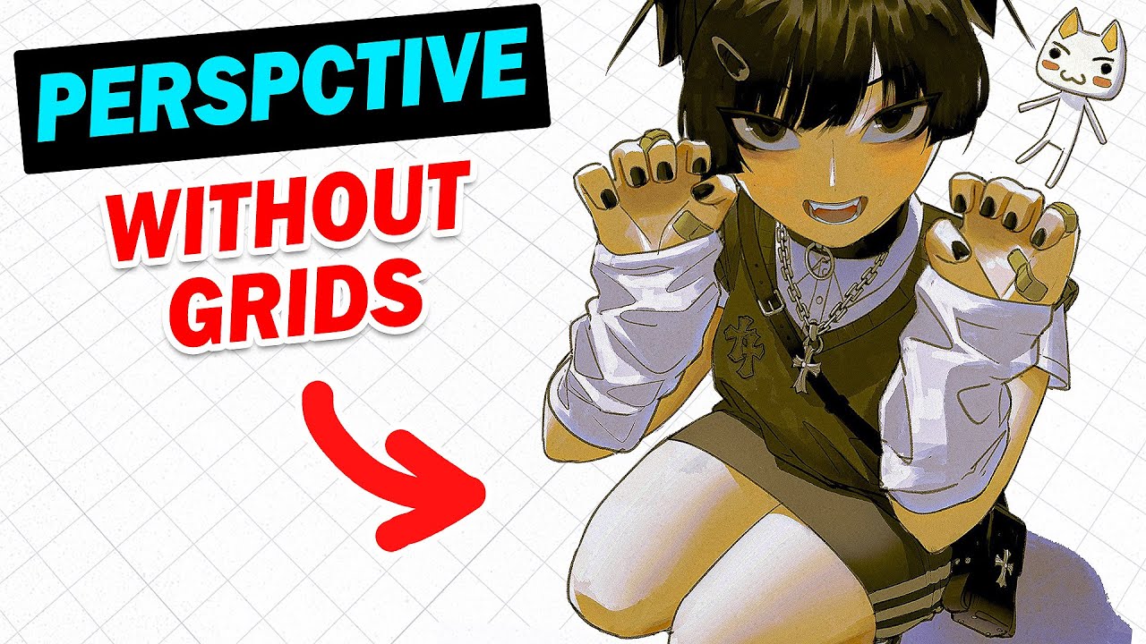 How I draw Perspective with no Grids - YouTube