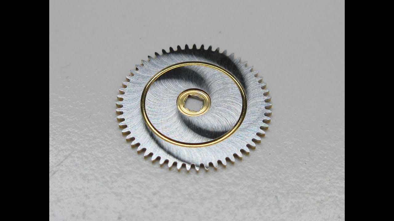 Watch winding wheels (AS 1130) with sunbrust decoration. - YouTube