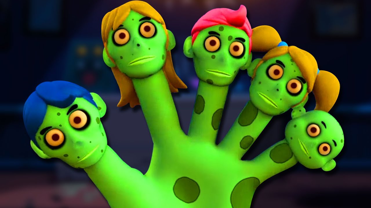 Zombie Finger Family in Zombieland + more 3D Spooky Halloween Songs for ...