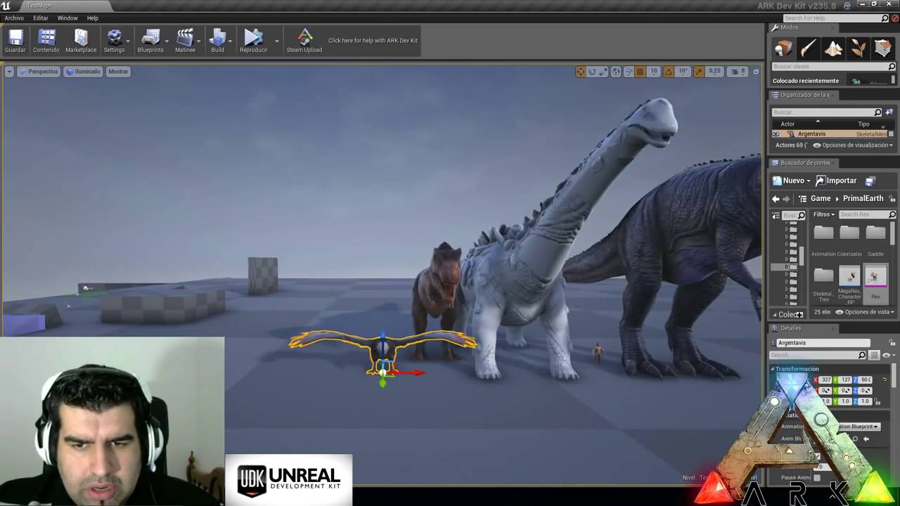 ARK Survival Evolved DEV KIT TITANOSAUR guia español Titanosaurus ...
