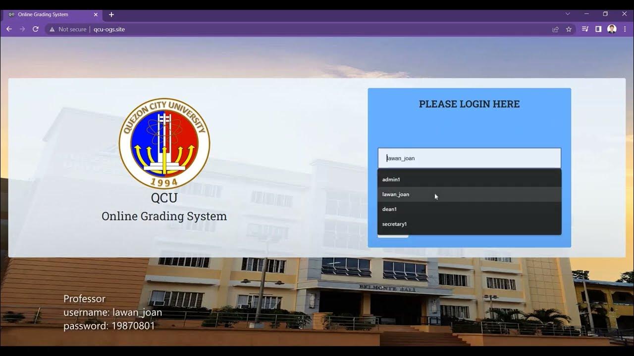 ONLINE GRADING SYSTEM with ATTENDANCE MONITORING (STUDENT DEMO) - YouTube