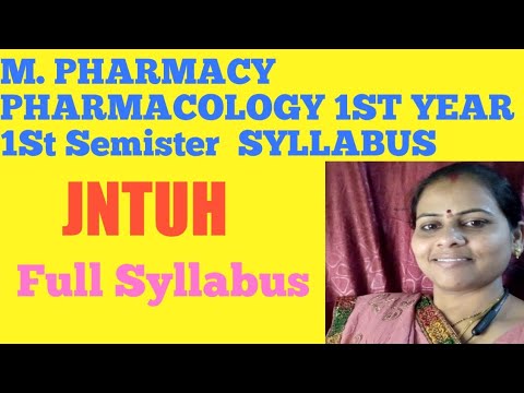 M. PHARMACY/JNTUH# Pharmacology Department Syllabus full video - YouTube
