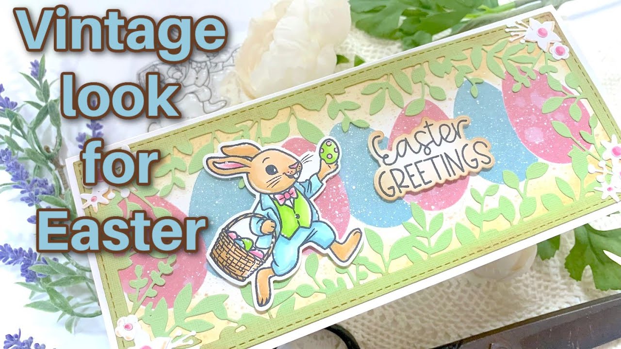 CLOSE UP LOOK - Vintage Bunny & Layered Eggs from Trinity Stamps March ...