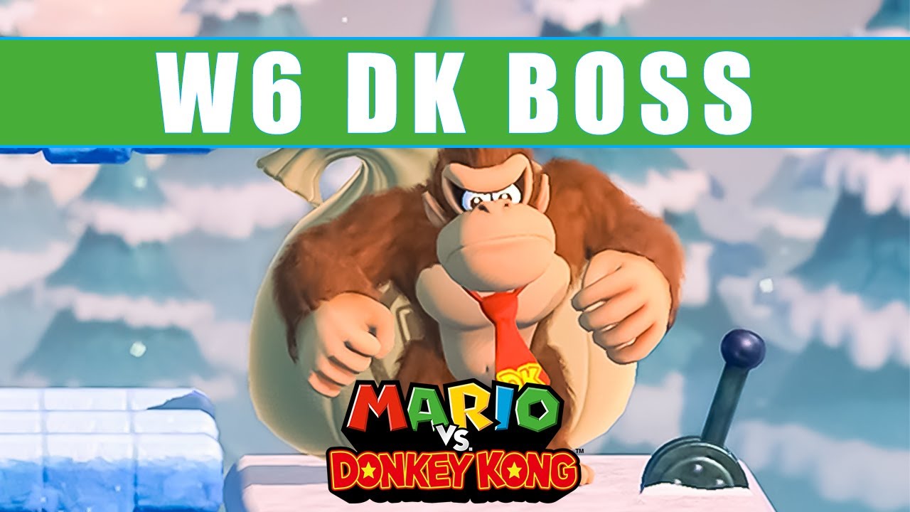 Mario vs Donkey Kong Level 6-DK boss fight - Slippery Summit DK boss W6 ...