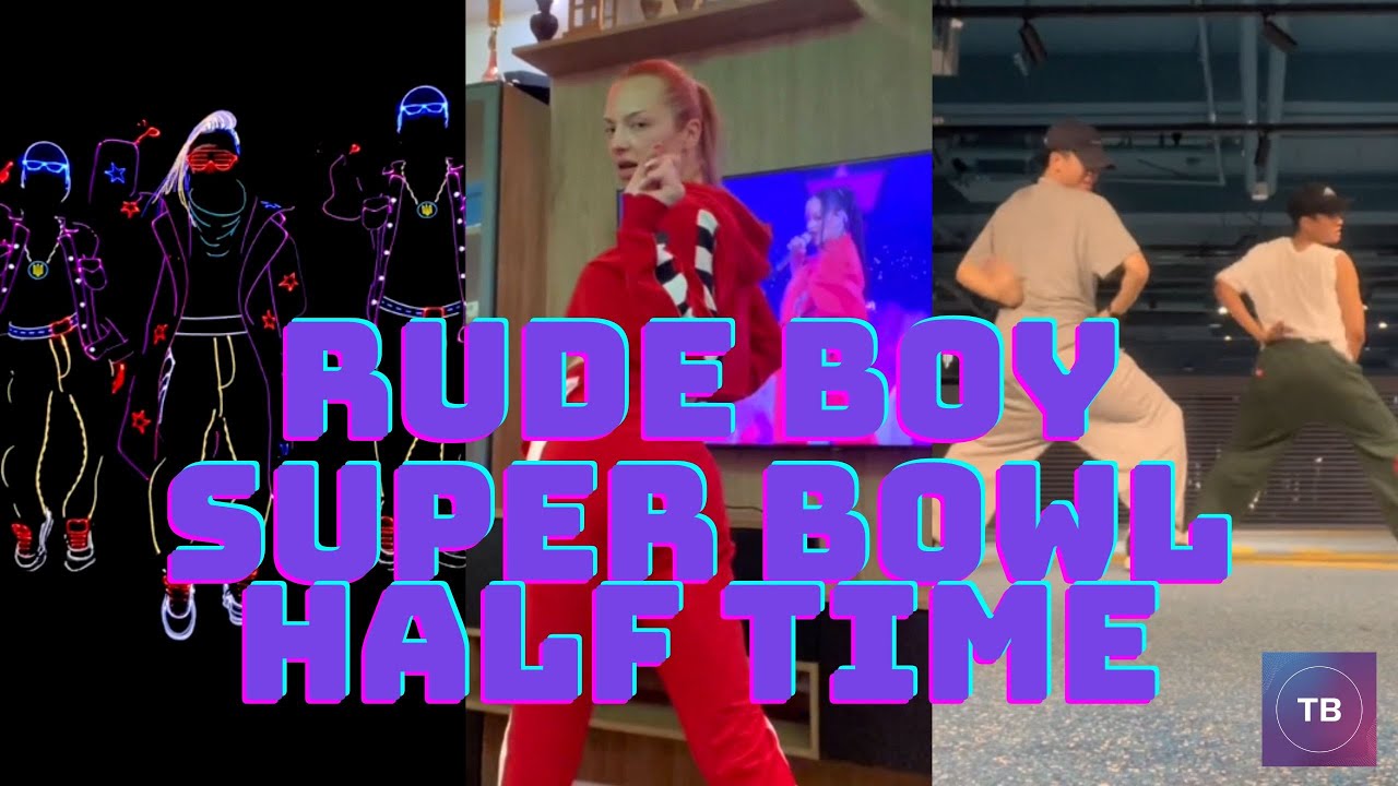 RUDE BOY RIHANNA SUPER BOWL HALF TIME DANCE CHALLENGE | TIKTOK ...