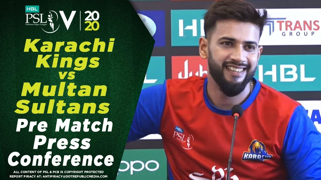 Imad Wasim Pre Match Press Conference | Karachi Kings Vs Multan Sultans ...