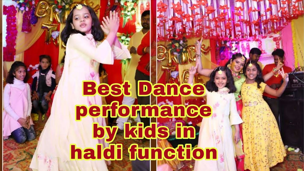 Kids dance at haldi ceremony | Cute baby dance at wedding - YouTube